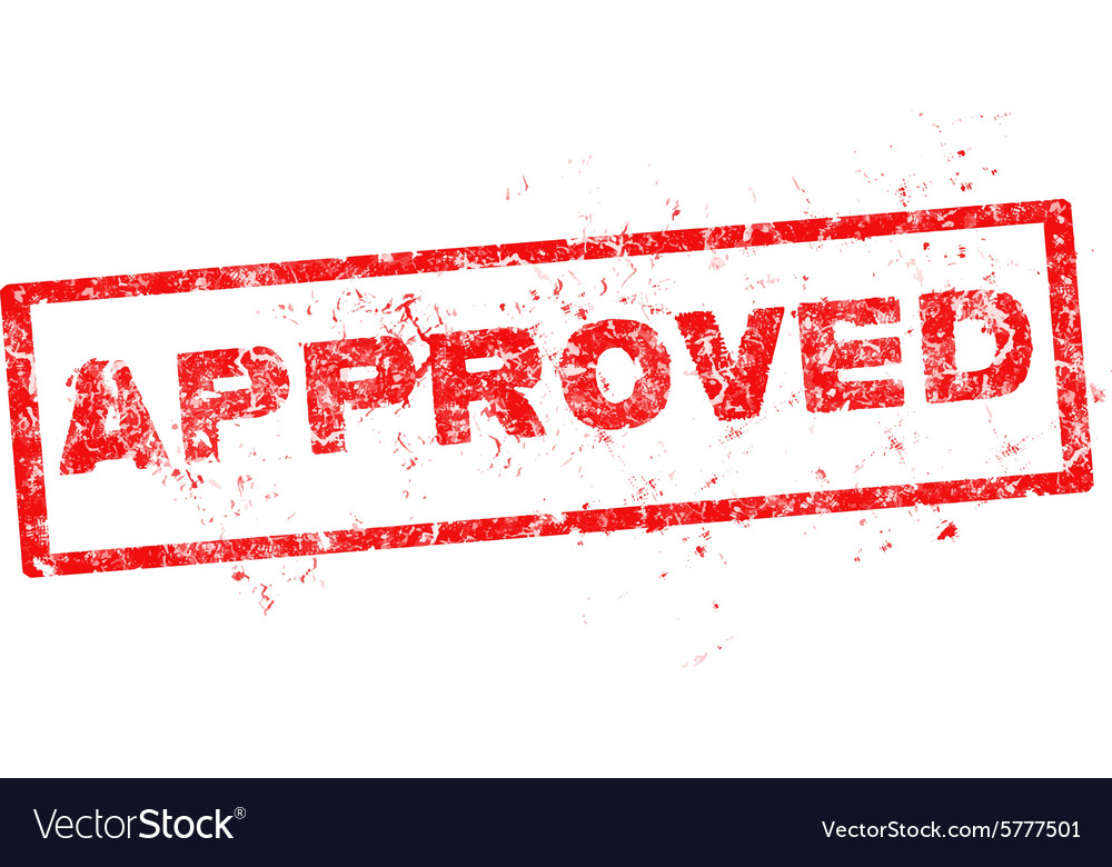 Approved red stamp Royalty Free Vector Image - VectorStock