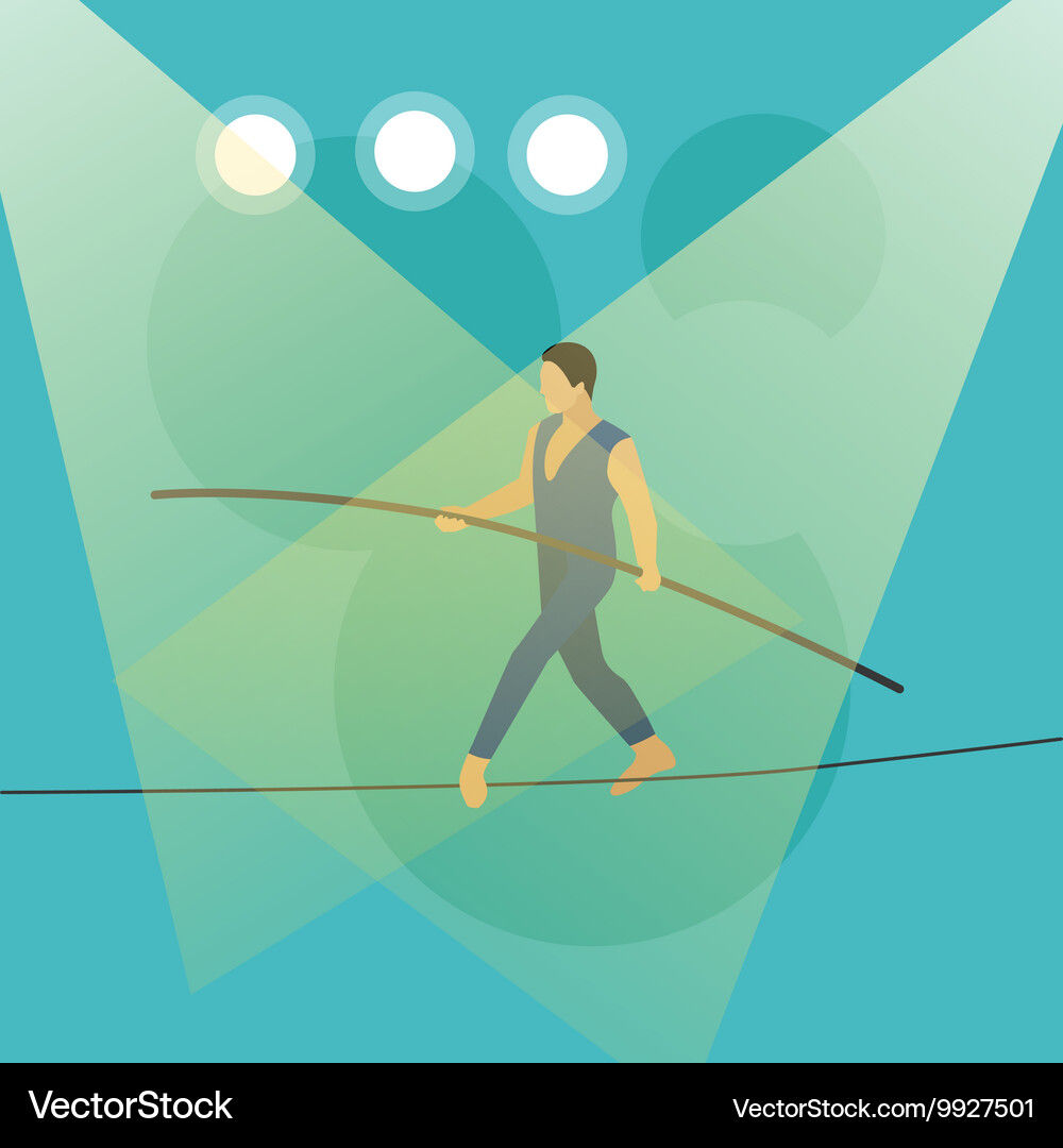 Circus concept banner acrobats and artists Vector Image