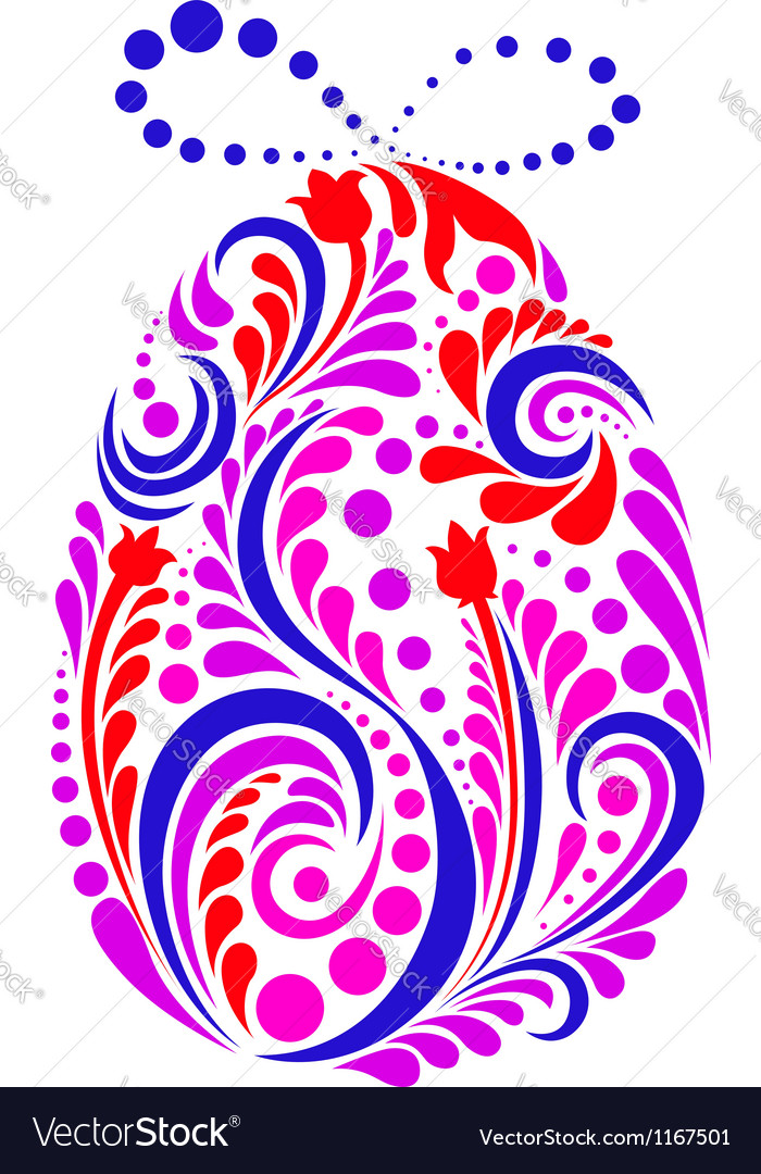 Easter abstract egg Royalty Free Vector Image - VectorStock