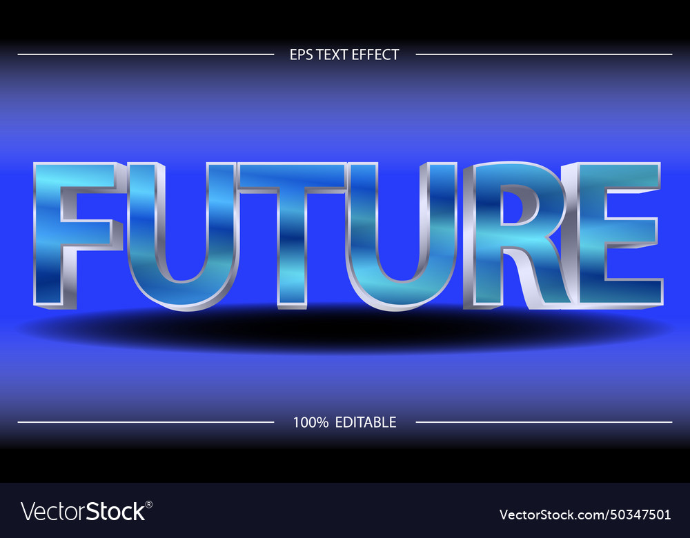 Future text effect Royalty Free Vector Image - VectorStock