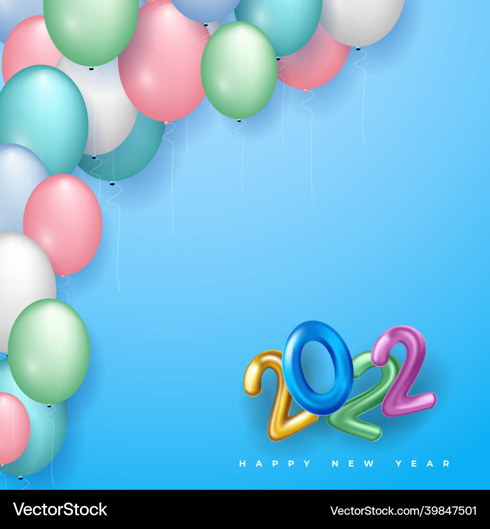 Happy new year greetings card background Vector Image