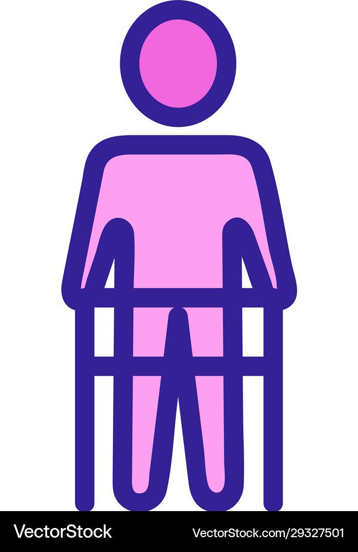 Old man icon isolated contour symbol Royalty Free Vector