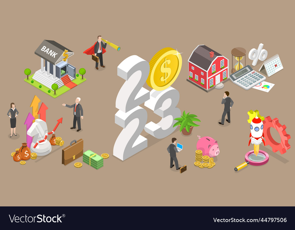 3d isometric flat conceptual Royalty Free Vector Image