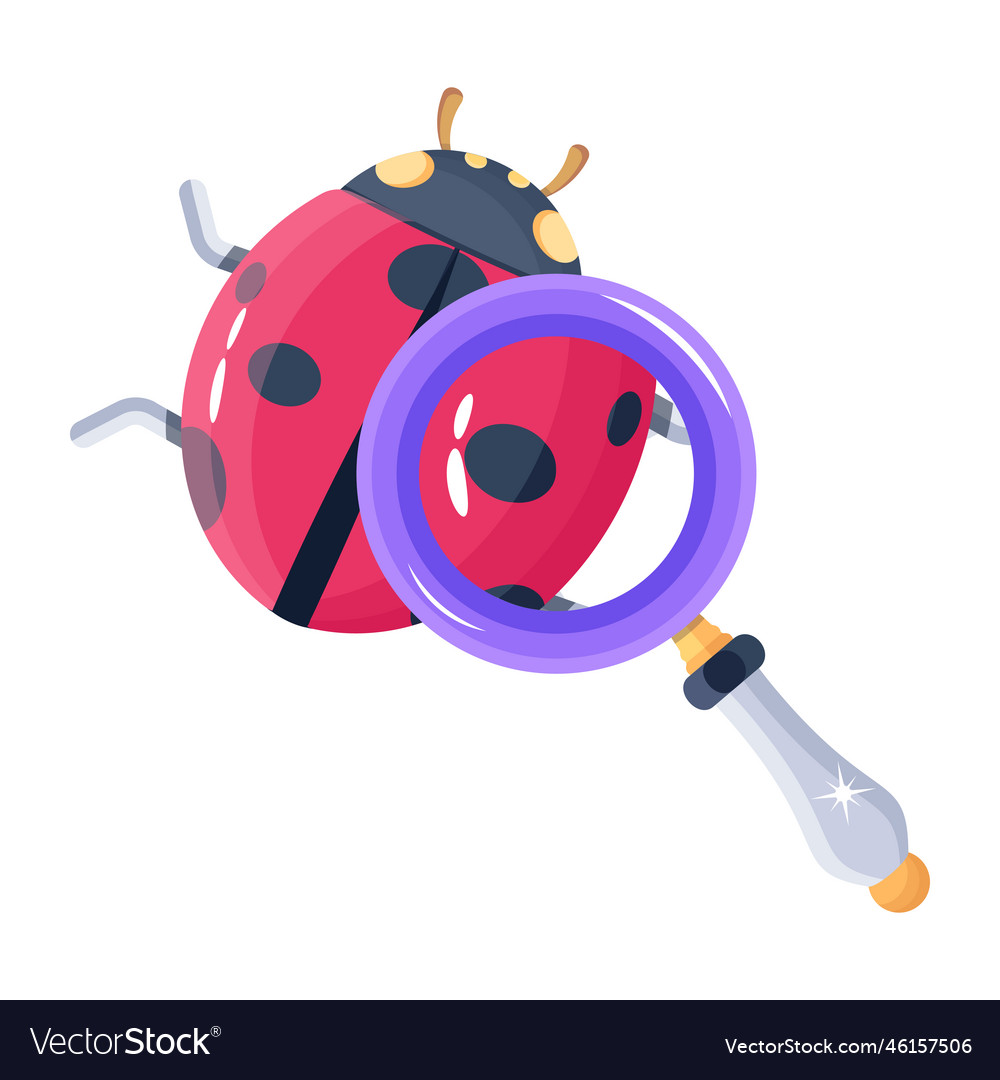 Bug scanning Royalty Free Vector Image - VectorStock