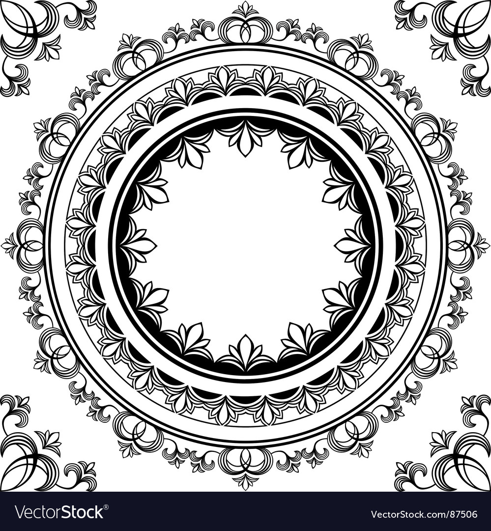 Circle frames Royalty Free Vector Image - VectorStock
