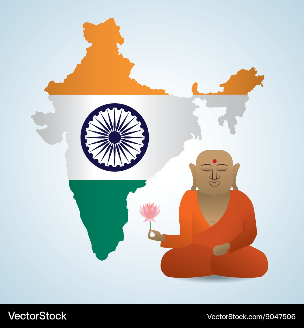 India design culture icon isolated Royalty Free Vector Image