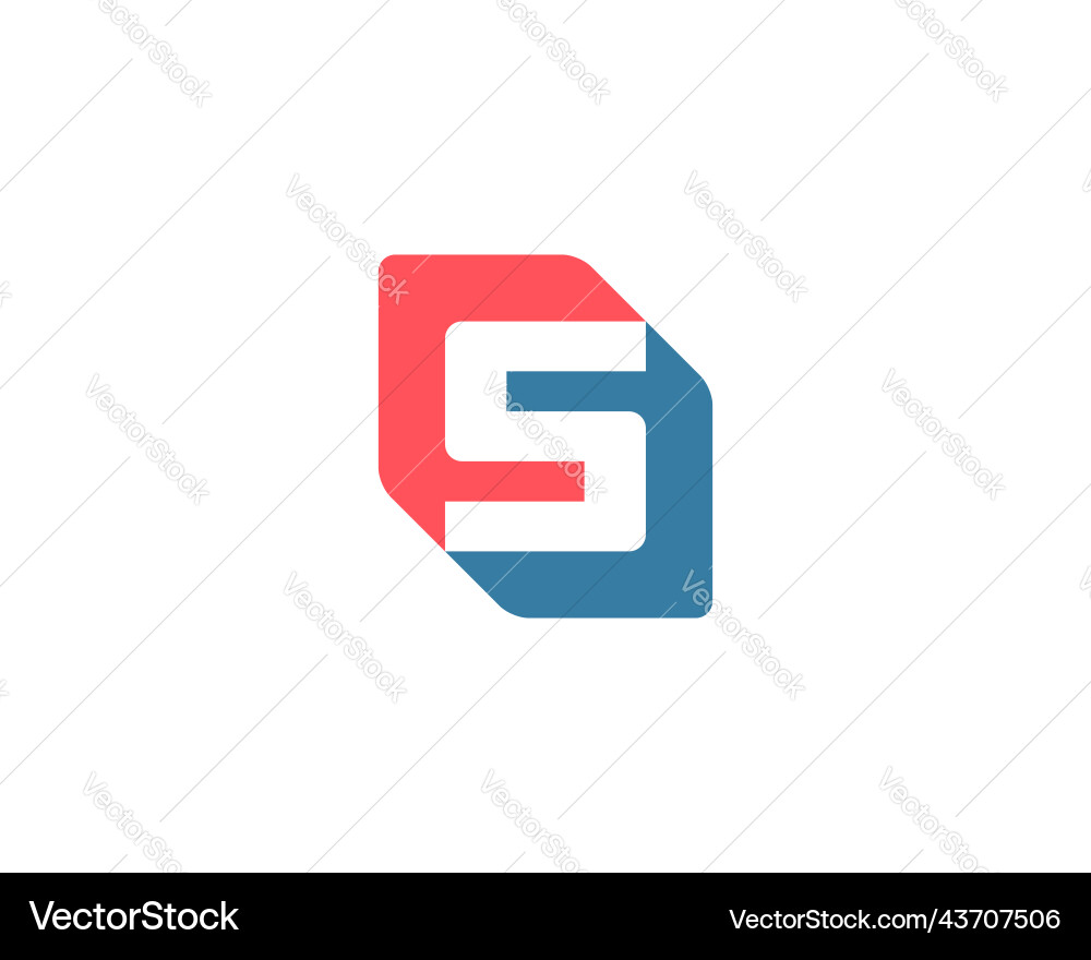 Letter s or number 5 logo icon design template Vector Image
