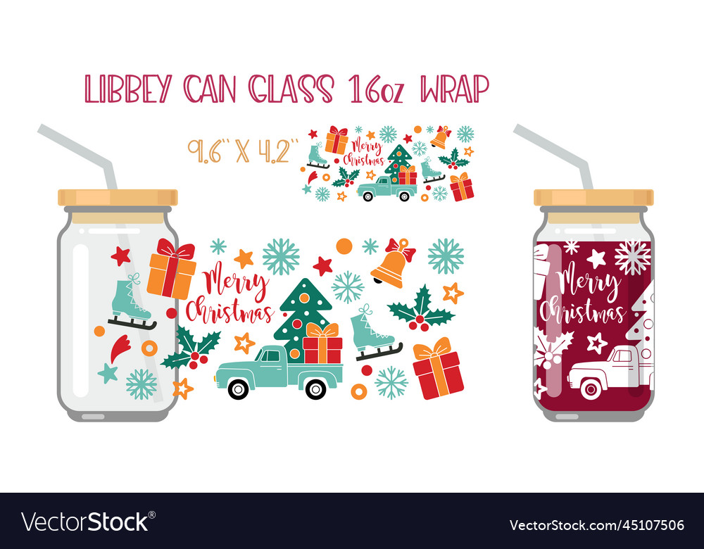 Printable full wrap for libby class can a pattern Vector Image