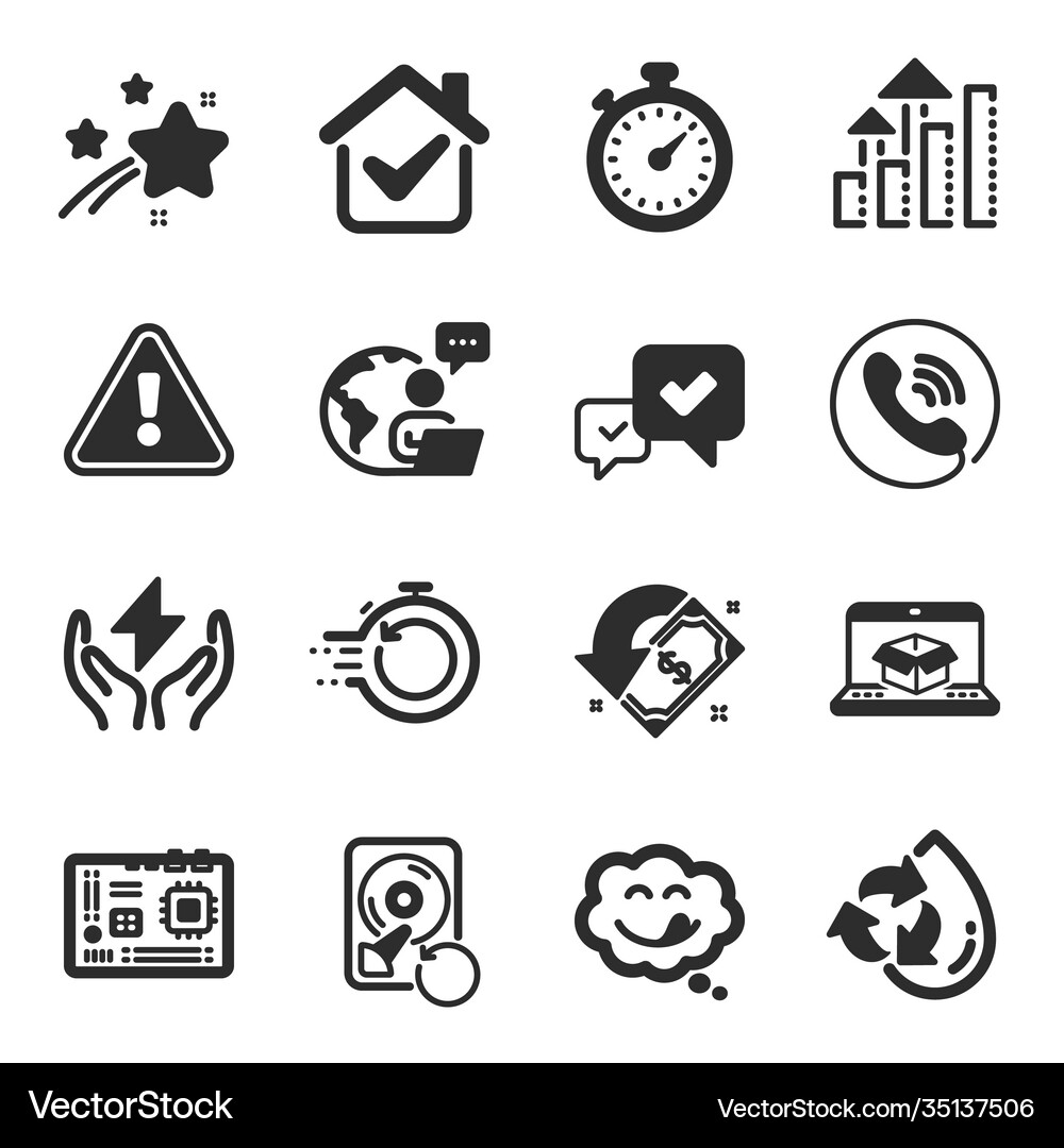 Set technology icons such as online delivery Vector Image