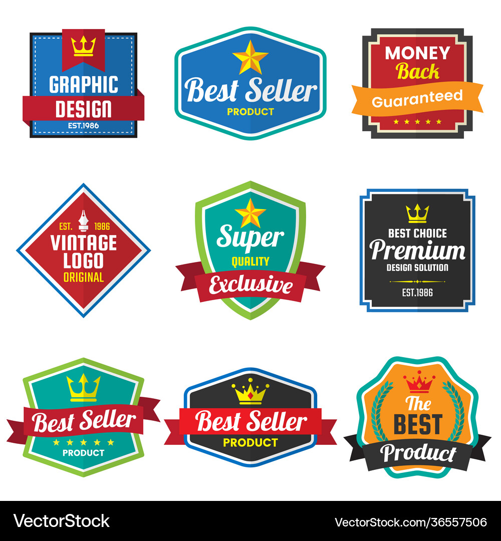 Vintage retro logo for banner Royalty Free Vector Image