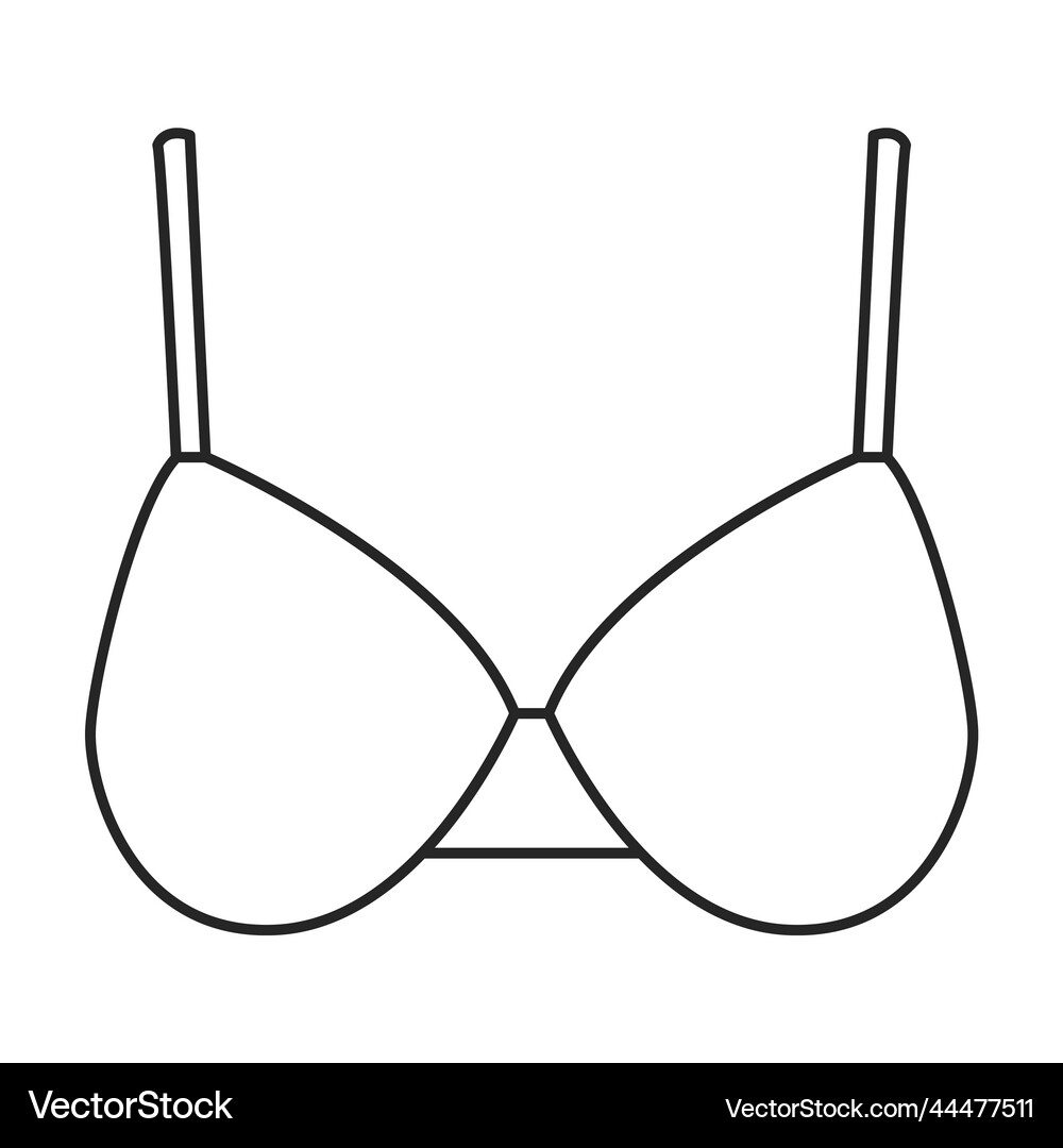 Bra iconoutline logo isolated on white Royalty Free Vector