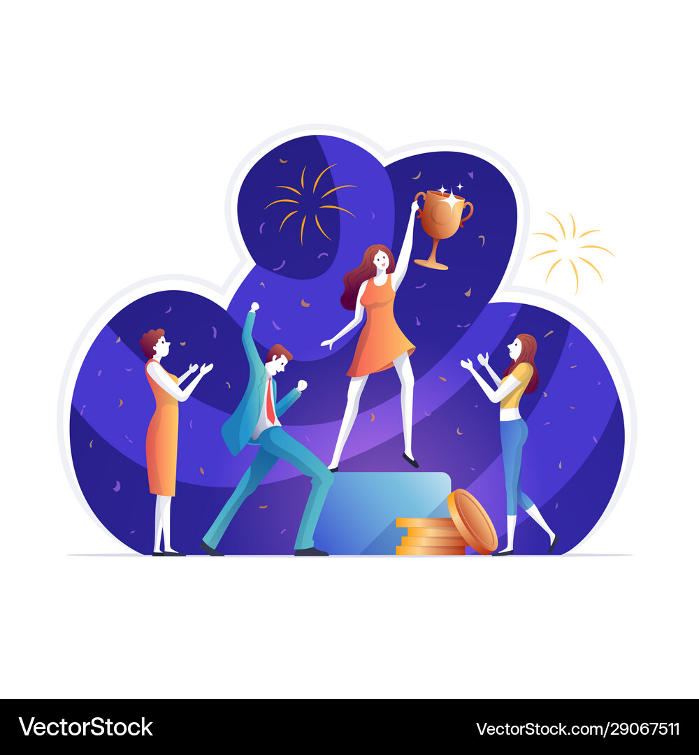 Business Award Celebration Royalty Free Vector Image