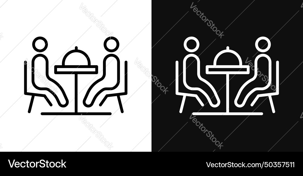 Cafeteria ikone set zimmer gartentisch symbol Vektorbild