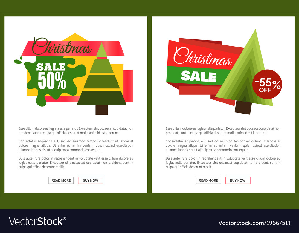 Christmas sale 55 off card Royalty Free Vector Image
