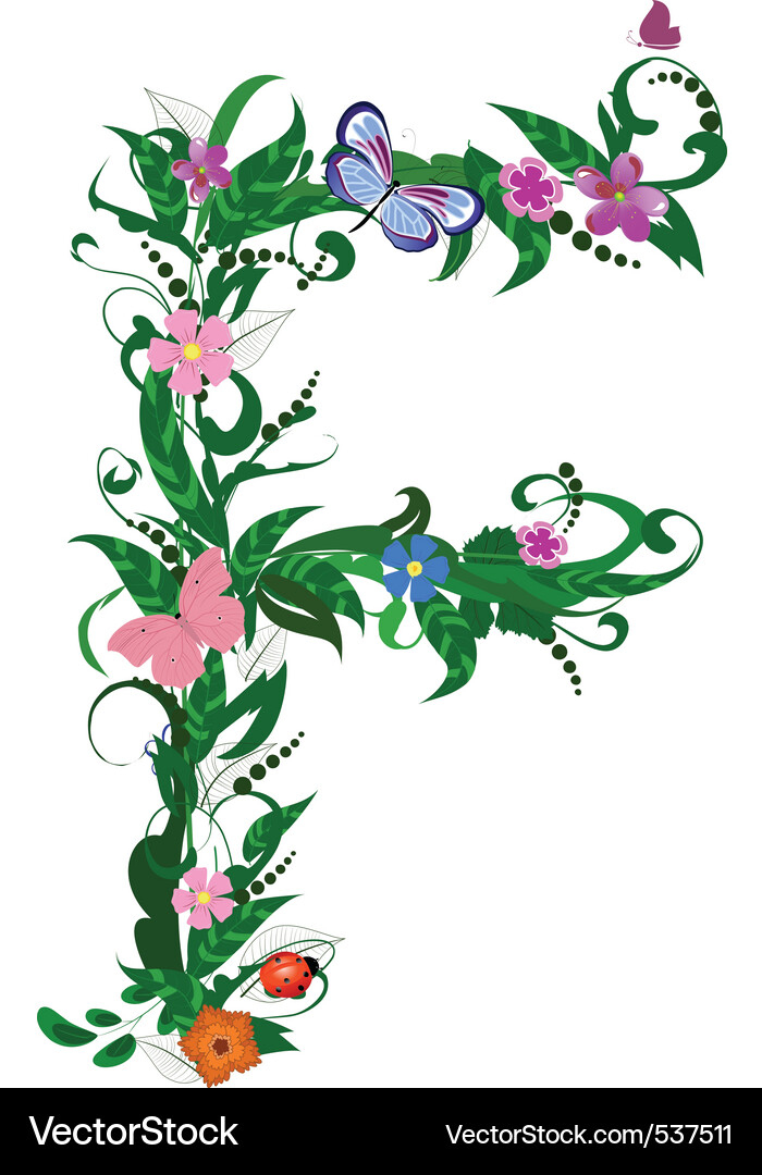 Cover letter flower Royalty Free Vector Image - VectorStock