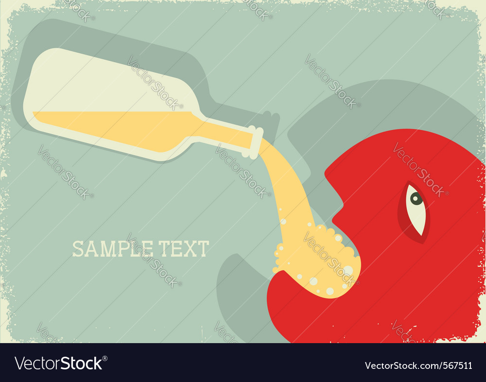 Drunk man Royalty Free Vector Image - VectorStock