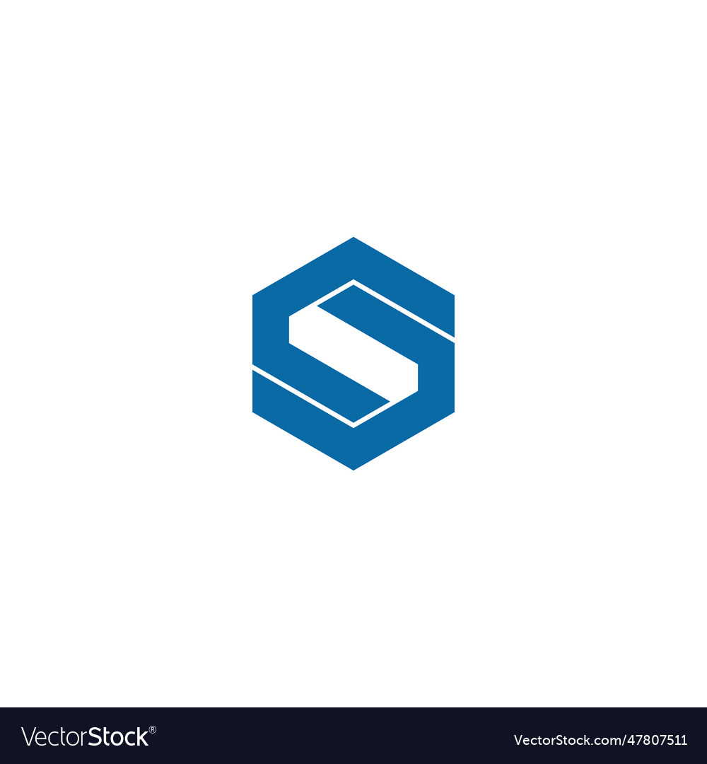 Letters sc hexagon logo design Royalty Free Vector Image