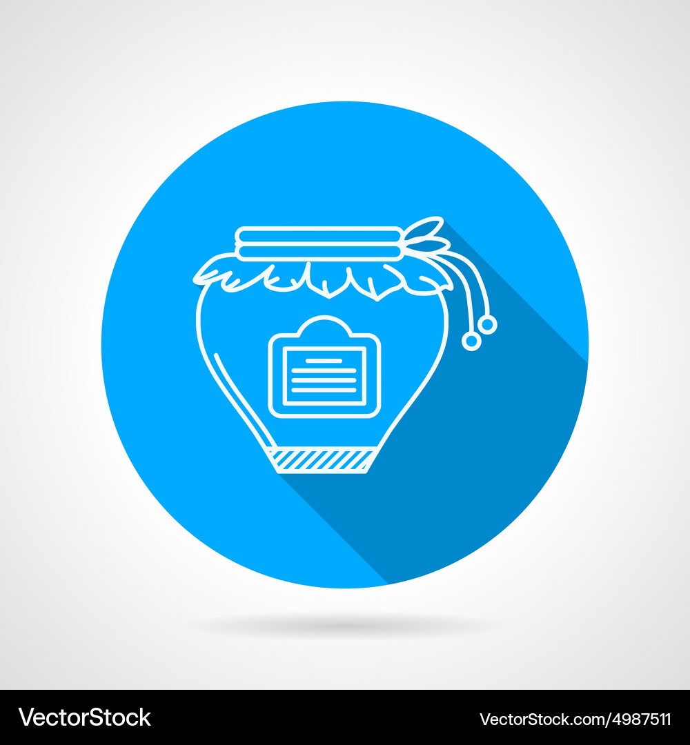 Line icon for jar of jam Royalty Free Vector Image