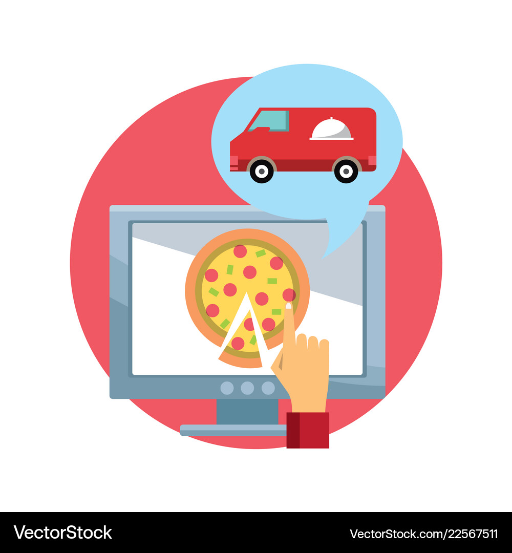 Online food order Royalty Free Vector Image - VectorStock