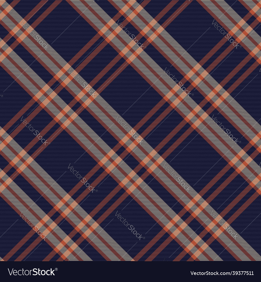 Orange diagonal plaid tartan textured seamless Vector Image Orange diagonal plaid tartan textured seamless Vector Image