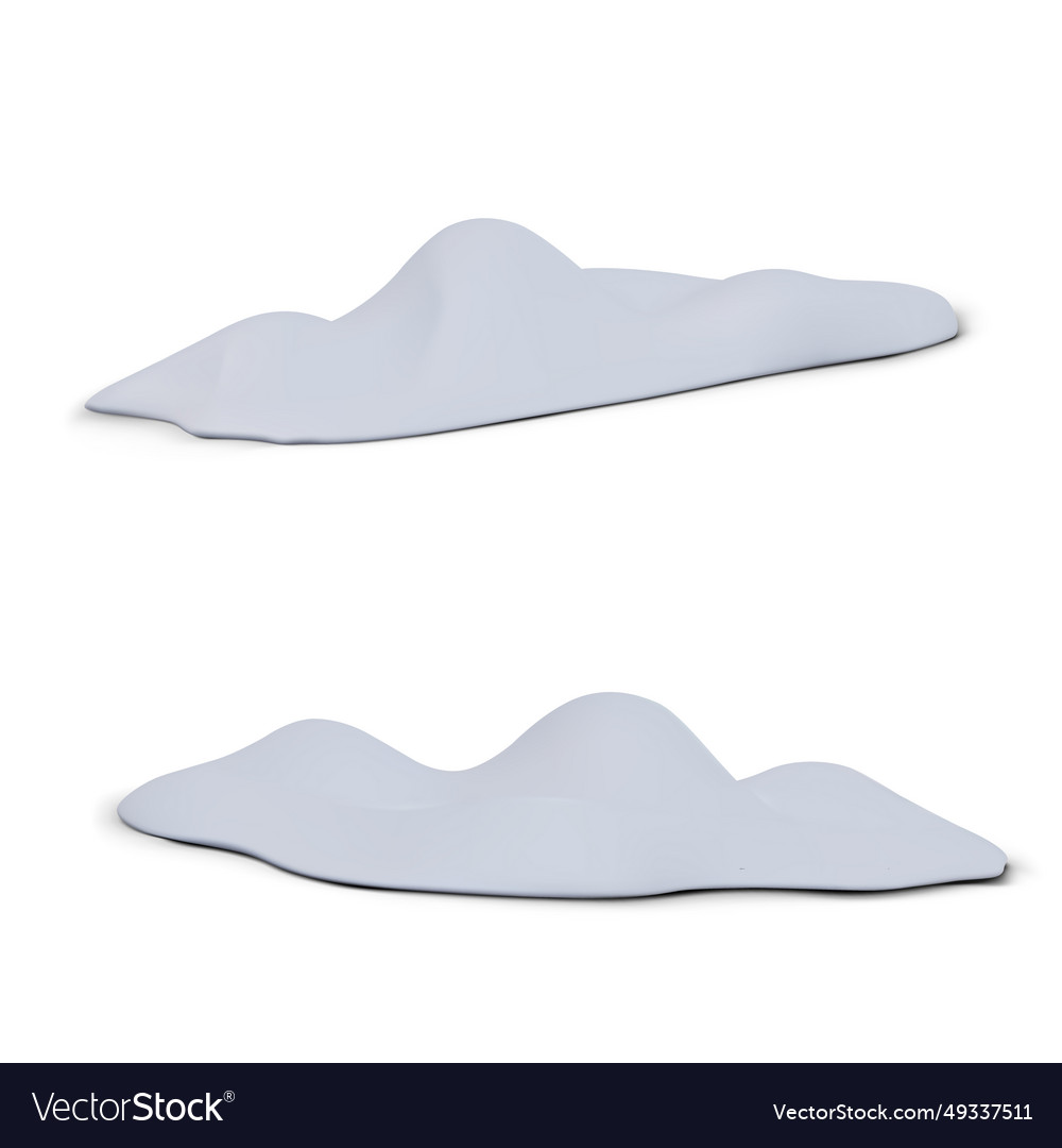 Realistic white snow drifts template Royalty Free Vector