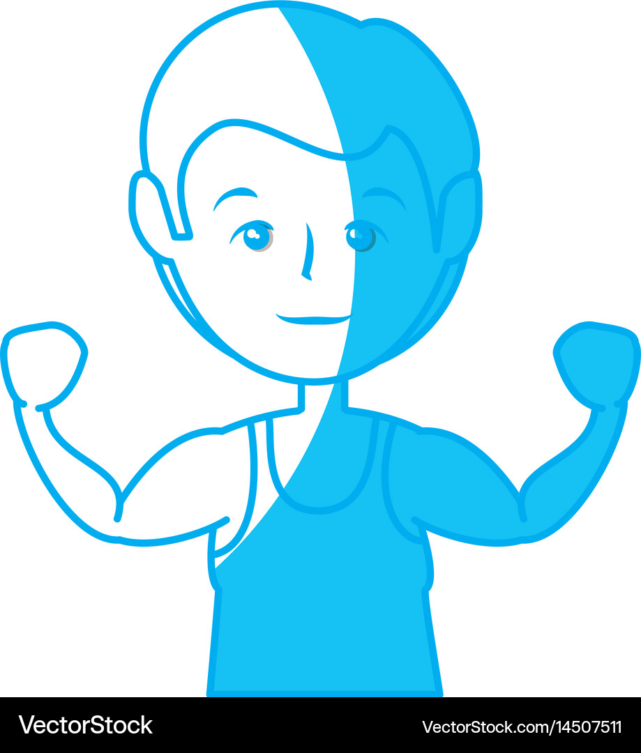 Sport man cartoon Royalty Free Vector Image - VectorStock