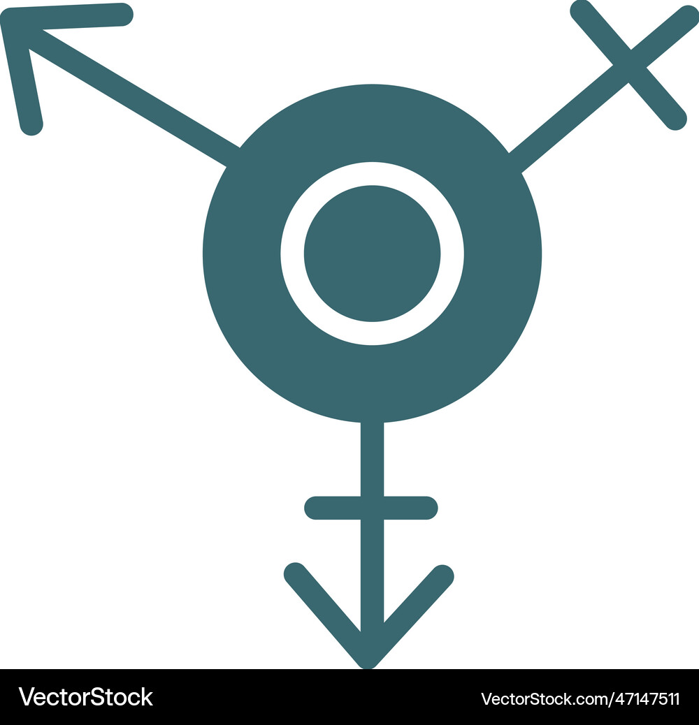 Transgender symbol icon filled symbol Royalty Free Vector