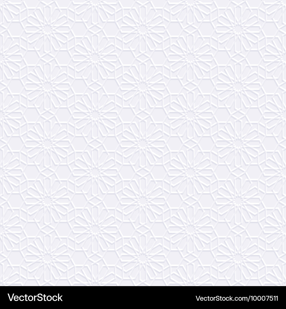 White seamless pattern in arabian style Royalty Free Vector