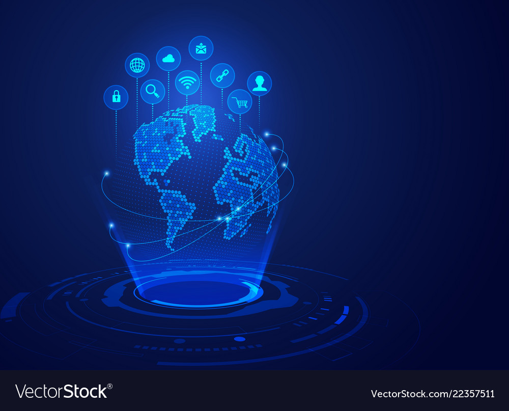 World technology Royalty Free Vector Image - VectorStock