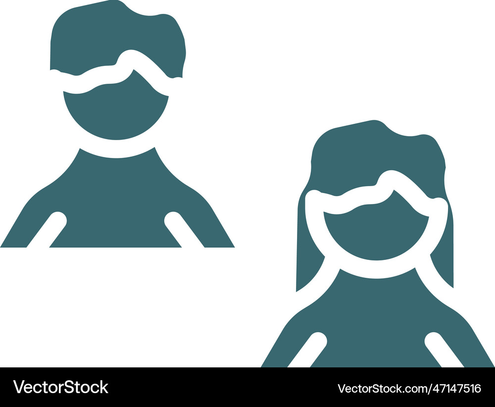 Avatars icon filled icon from social Royalty Free Vector