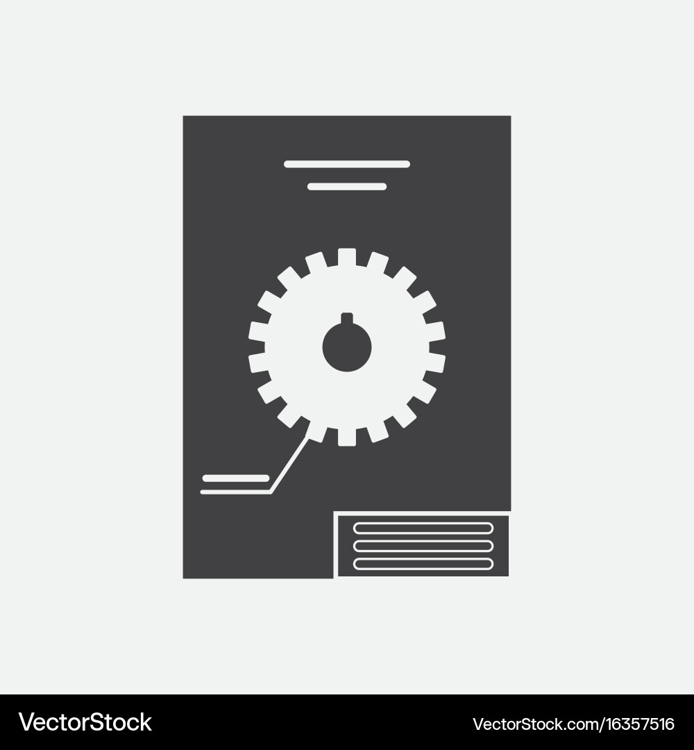 Black icon on white background car gear scheme Vector Image