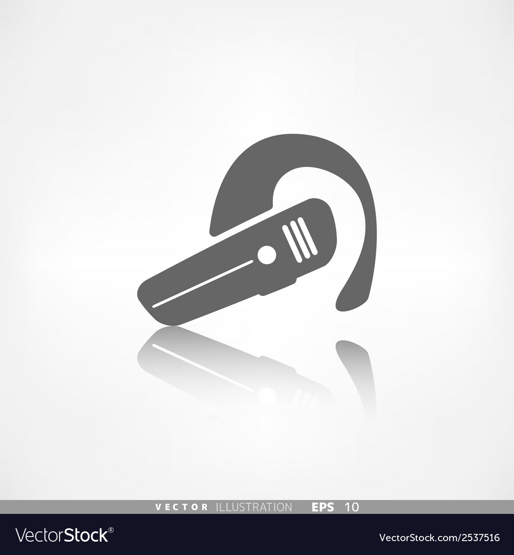 Bluetooth Headset icon Wireless connection Vector Image