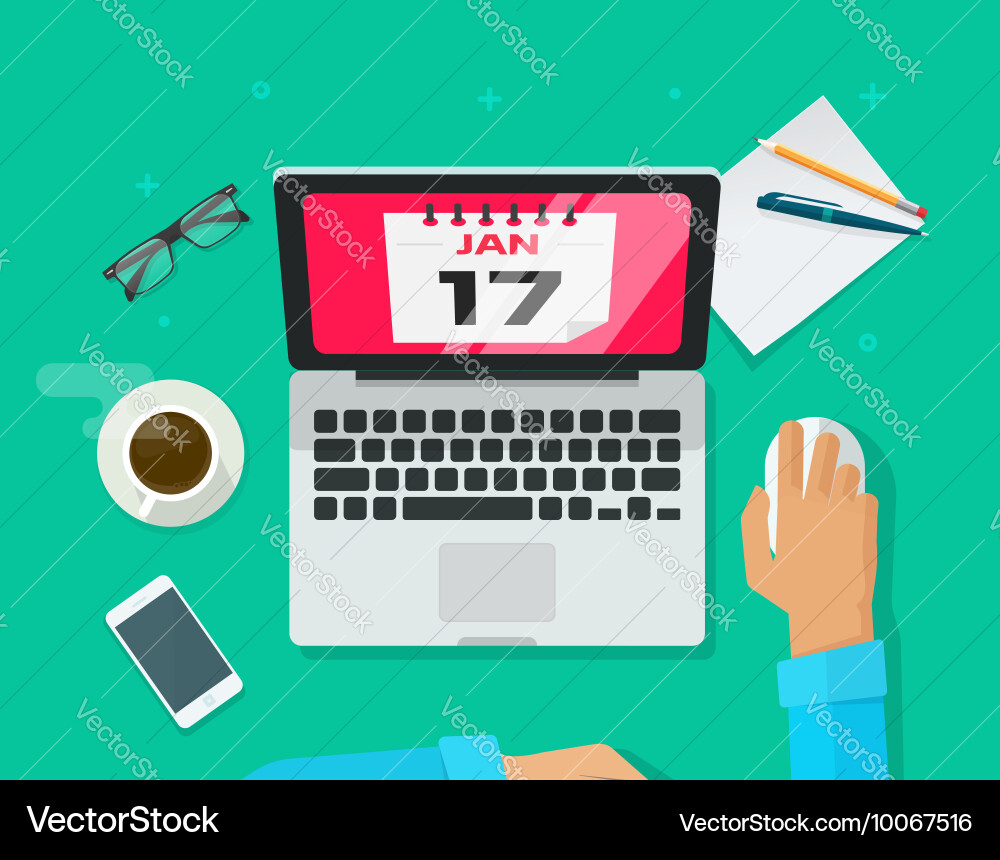 Calendar events planning management concept Vector Image