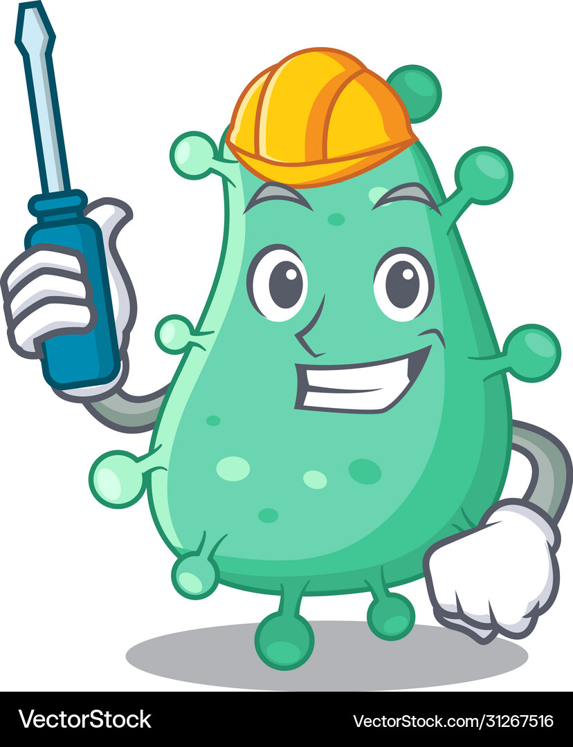 Cartoon character agrobacterium tumefaciens Vector Image