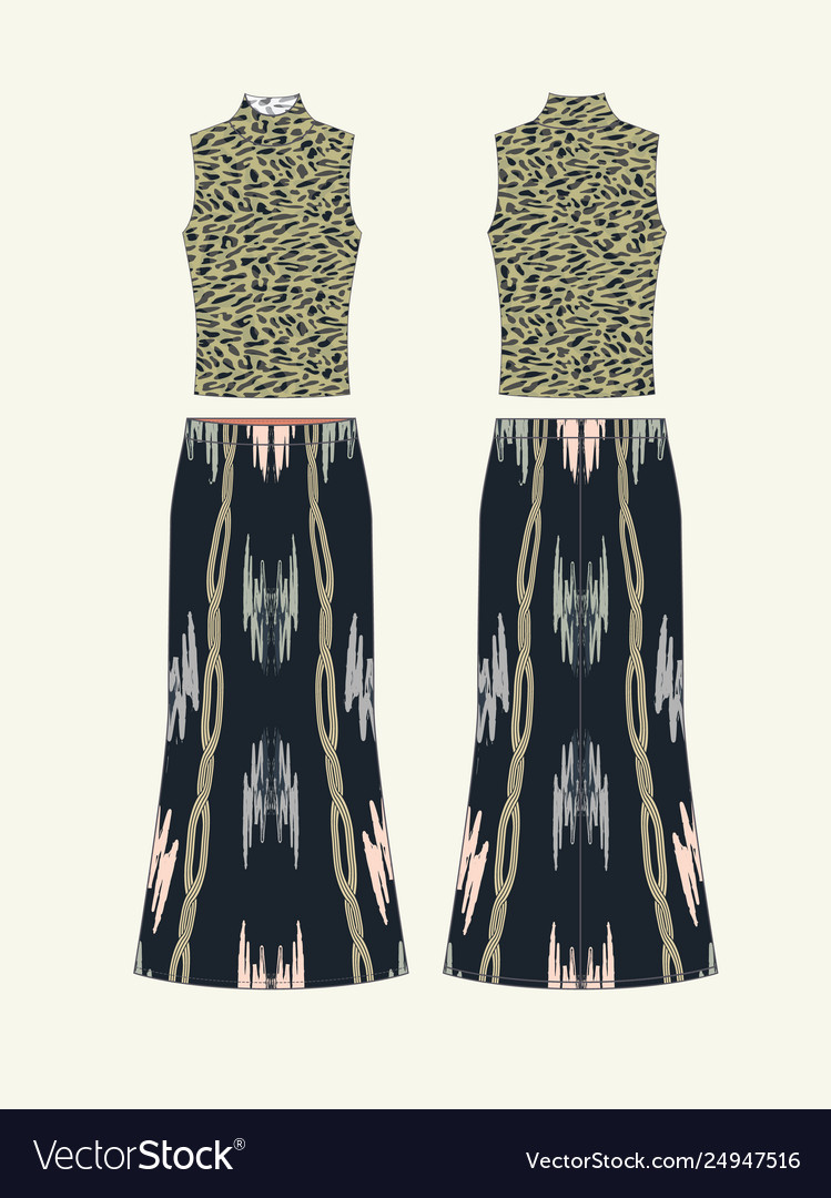 Customizable garment template Royalty Free Vector Image