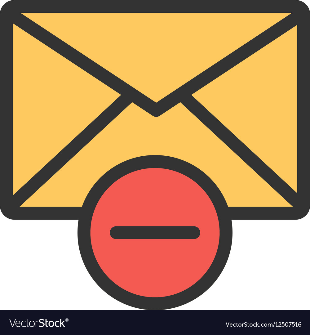 Delete envelop Royalty Free Vector Image - VectorStock