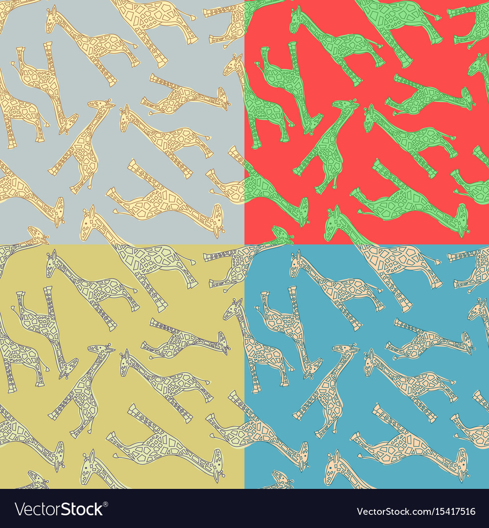 Giraffe seamless pattern Royalty Free Vector Image
