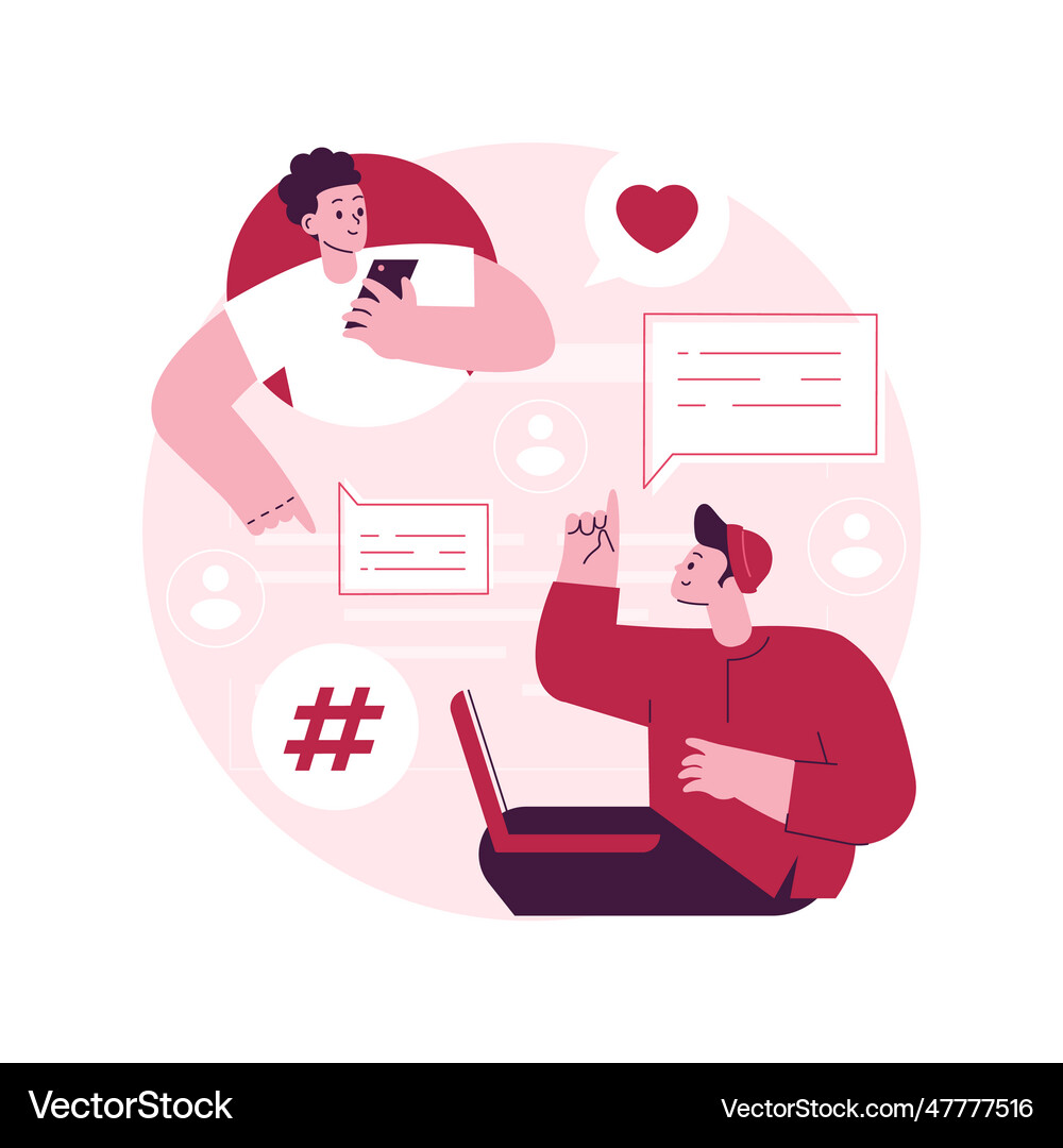 Microblog platform abstract concept Royalty Free Vector