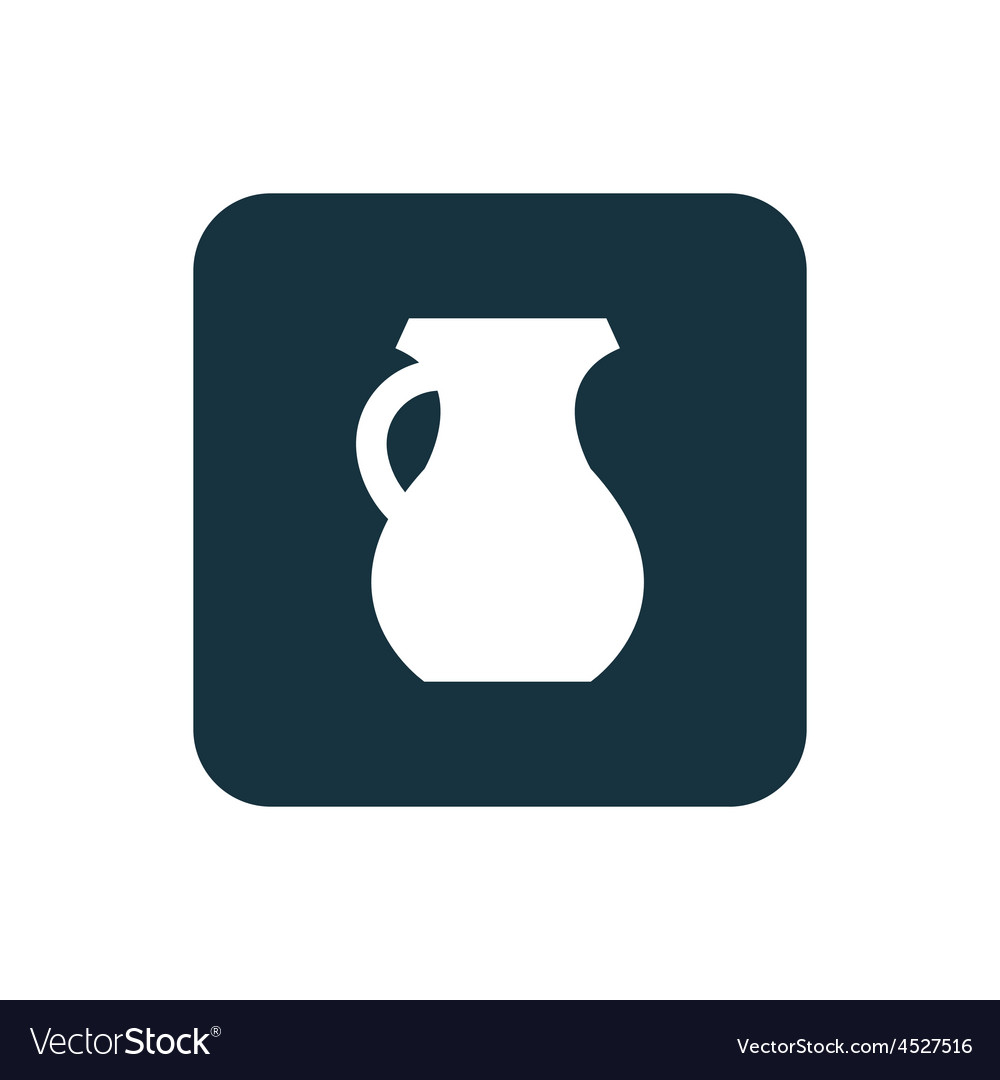 Pitcher icon rounded squares button Royalty Free Vector