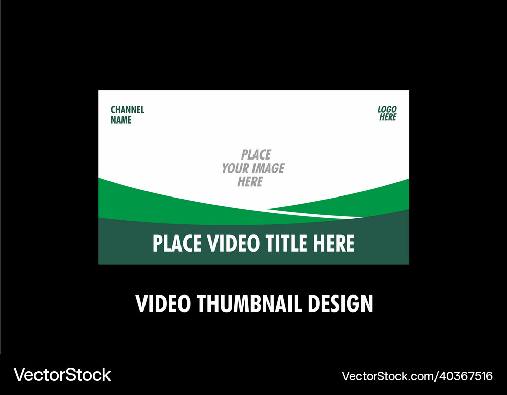 Unique graphic of video thumbnail design Vector Image