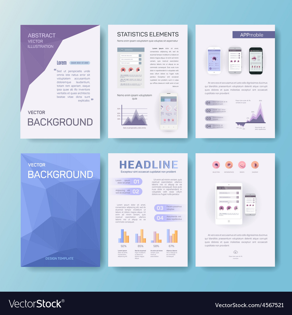 Abstract statistics elements Royalty Free Vector Image
