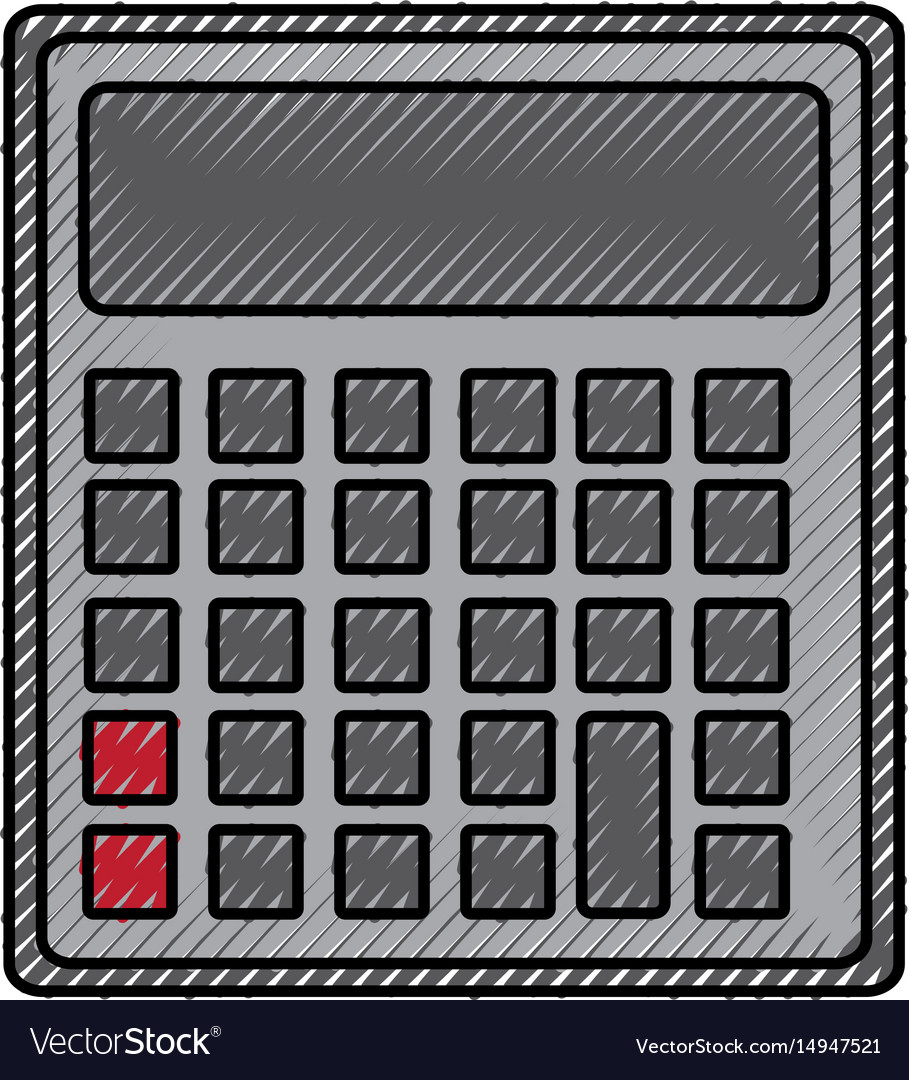 Calculator math isolated icon Royalty Free Vector Image