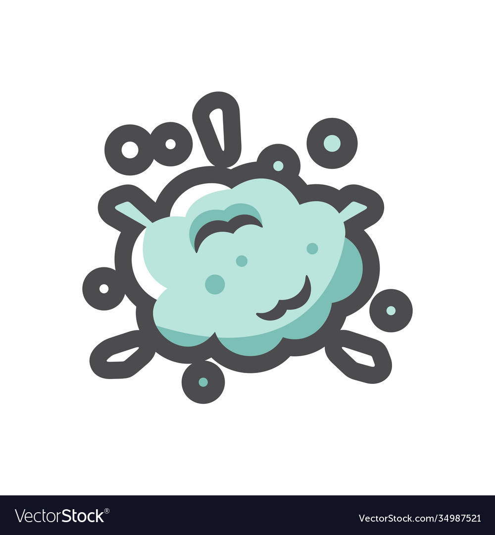 Cloud explosion bomb effect icon cartoon Vector Image