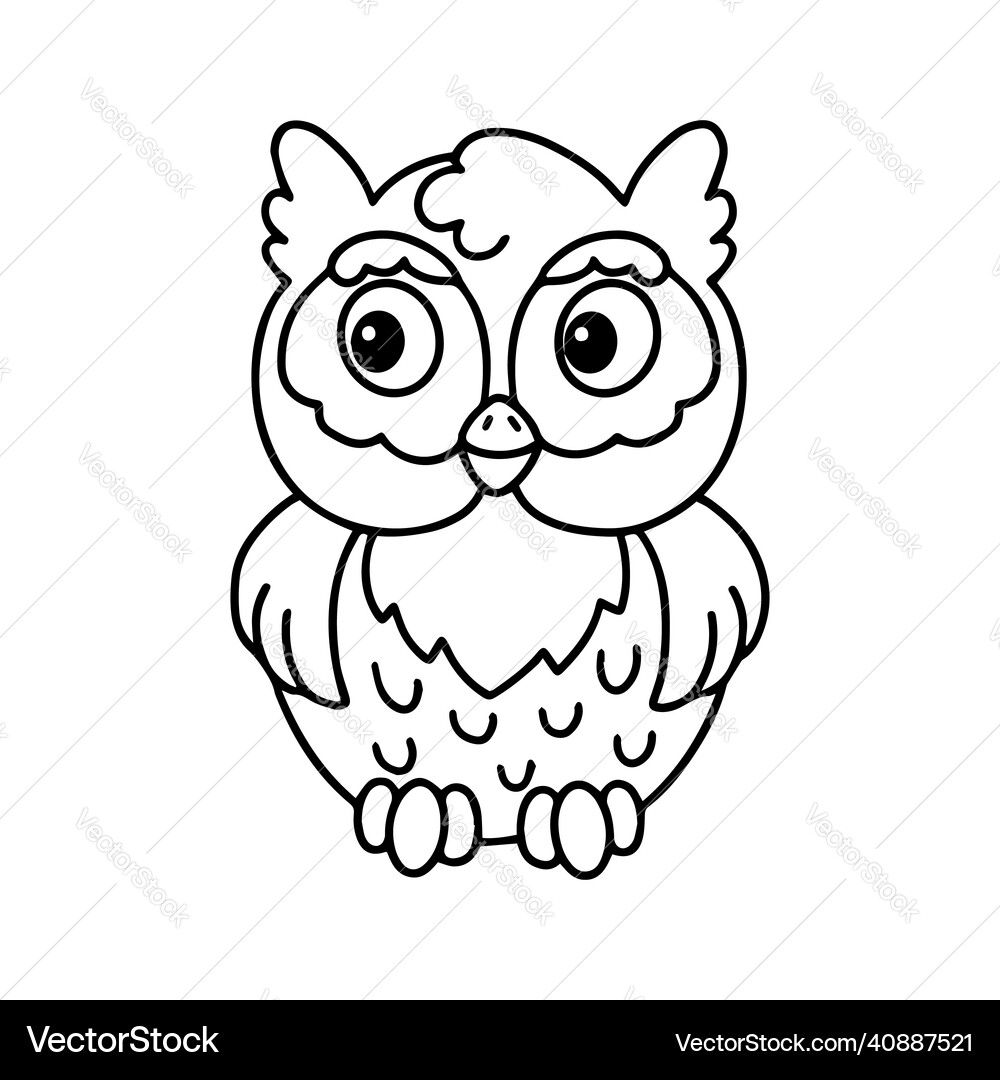 Coloring book page for kids cartoon style Vector Image
