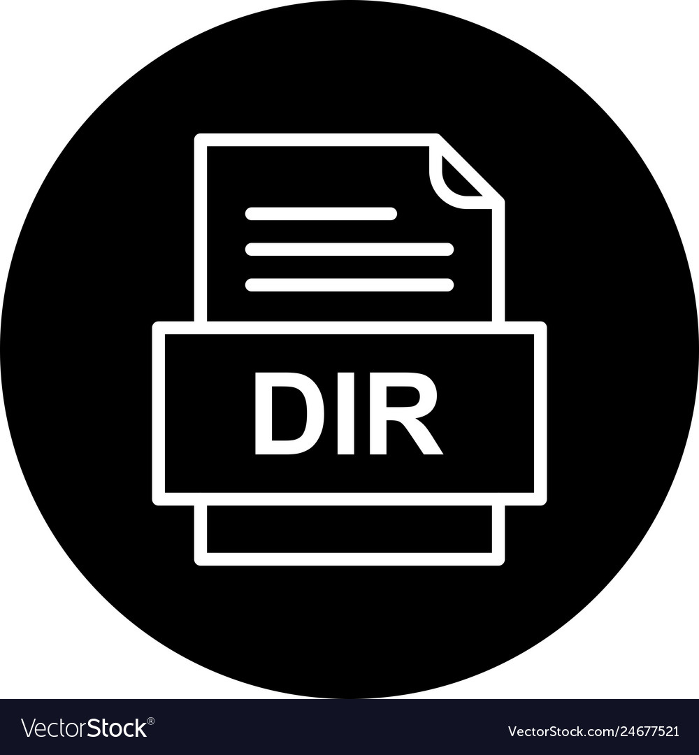 Dir file document icon Royalty Free Vector Image