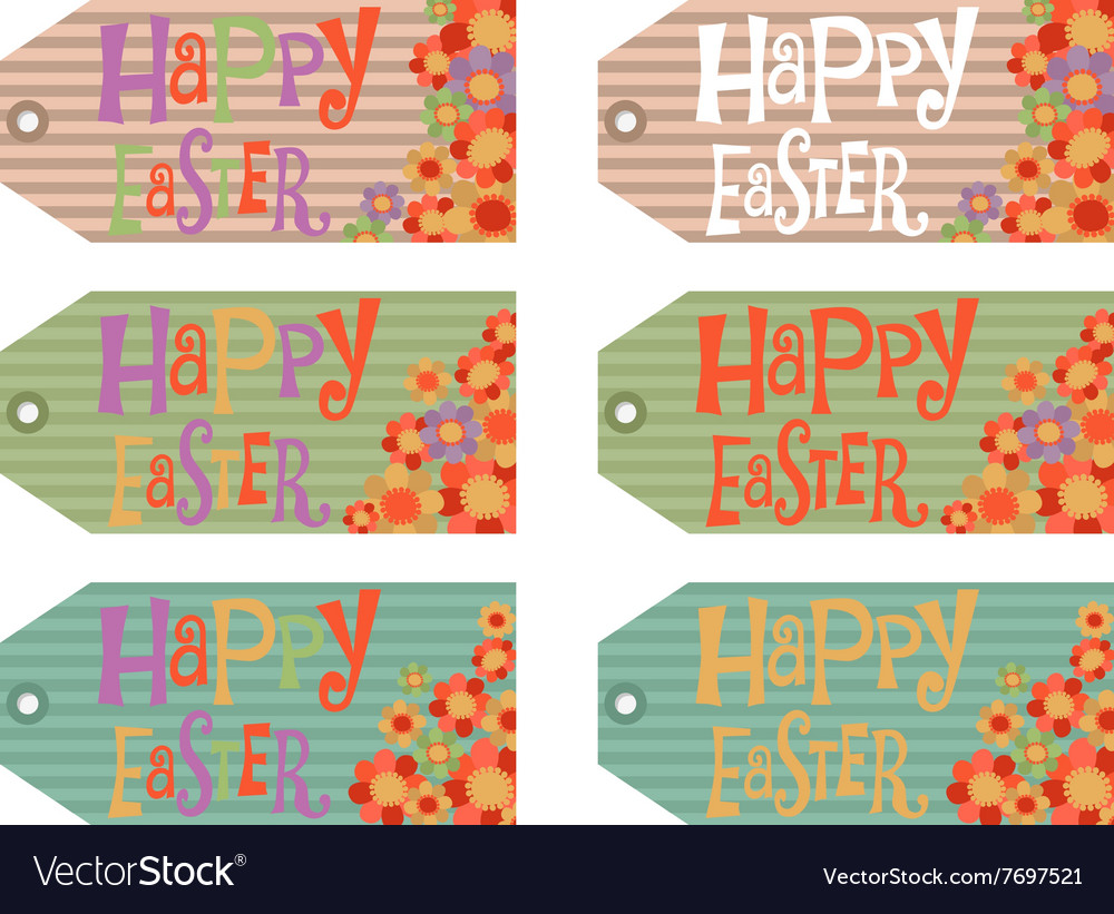 Easter tags set Royalty Free Vector Image - VectorStock