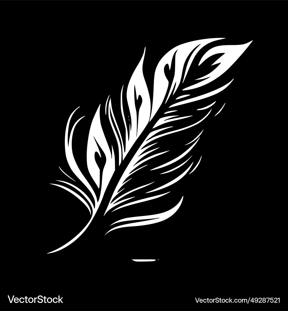 Feathers - high quality logo ideal for t-shirt Vector Image