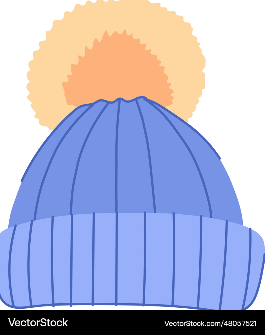 Girl winter hat kid cartoon Royalty Free Vector Image