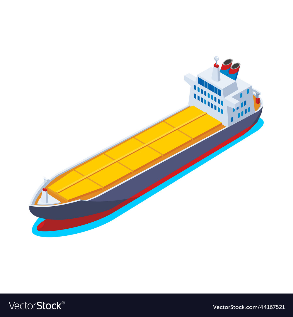 Isometric ship Royalty Free Vector Image - VectorStock