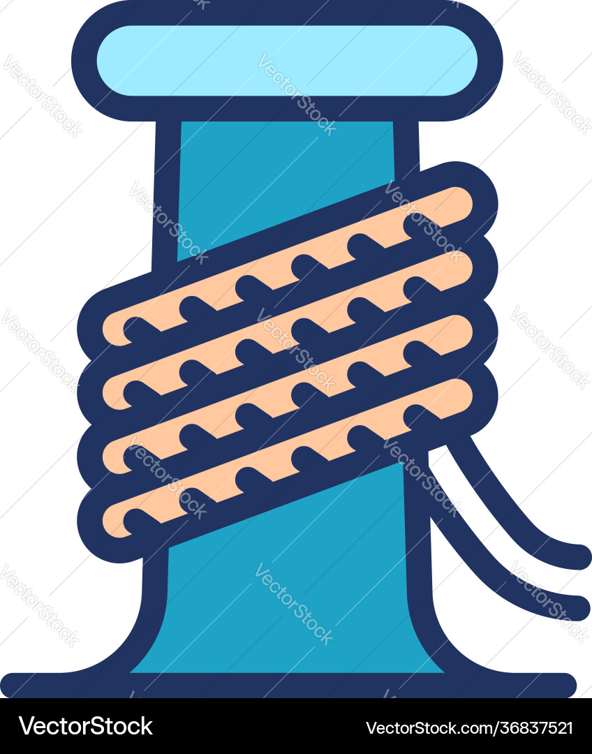 Marine port rope icon outline style Royalty Free Vector